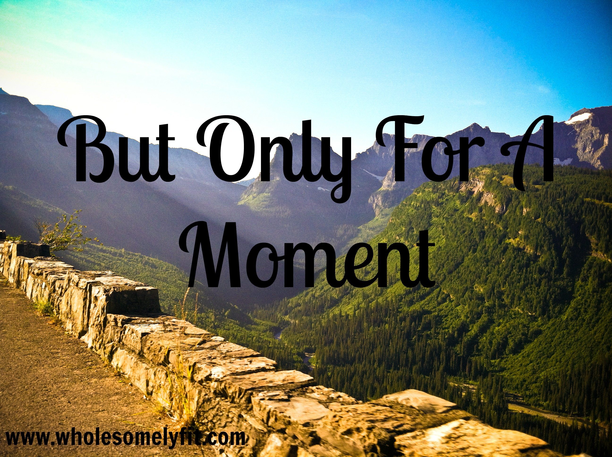 But Only For A Moment | Wholesomely Fit