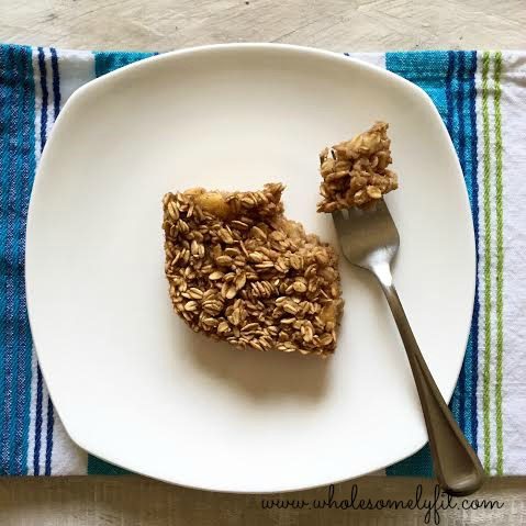 Banana Oatmeal Squares | Wholesomely Fit